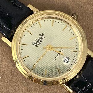 Vintage | Accessories | Vintage Versailles Quartz Watch Black Strap ...